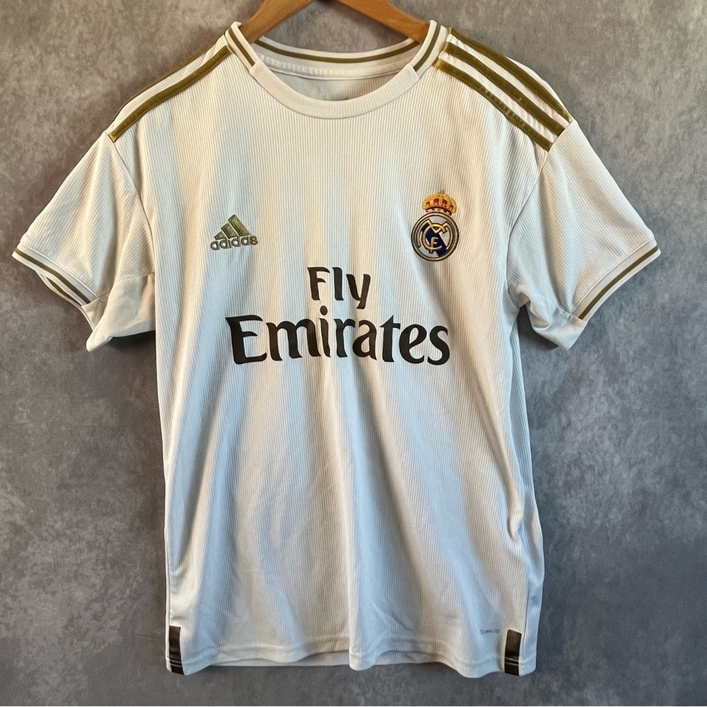 Real Madrid Adidas Fly Emirates White Shirt Jersey Ca… - Gem